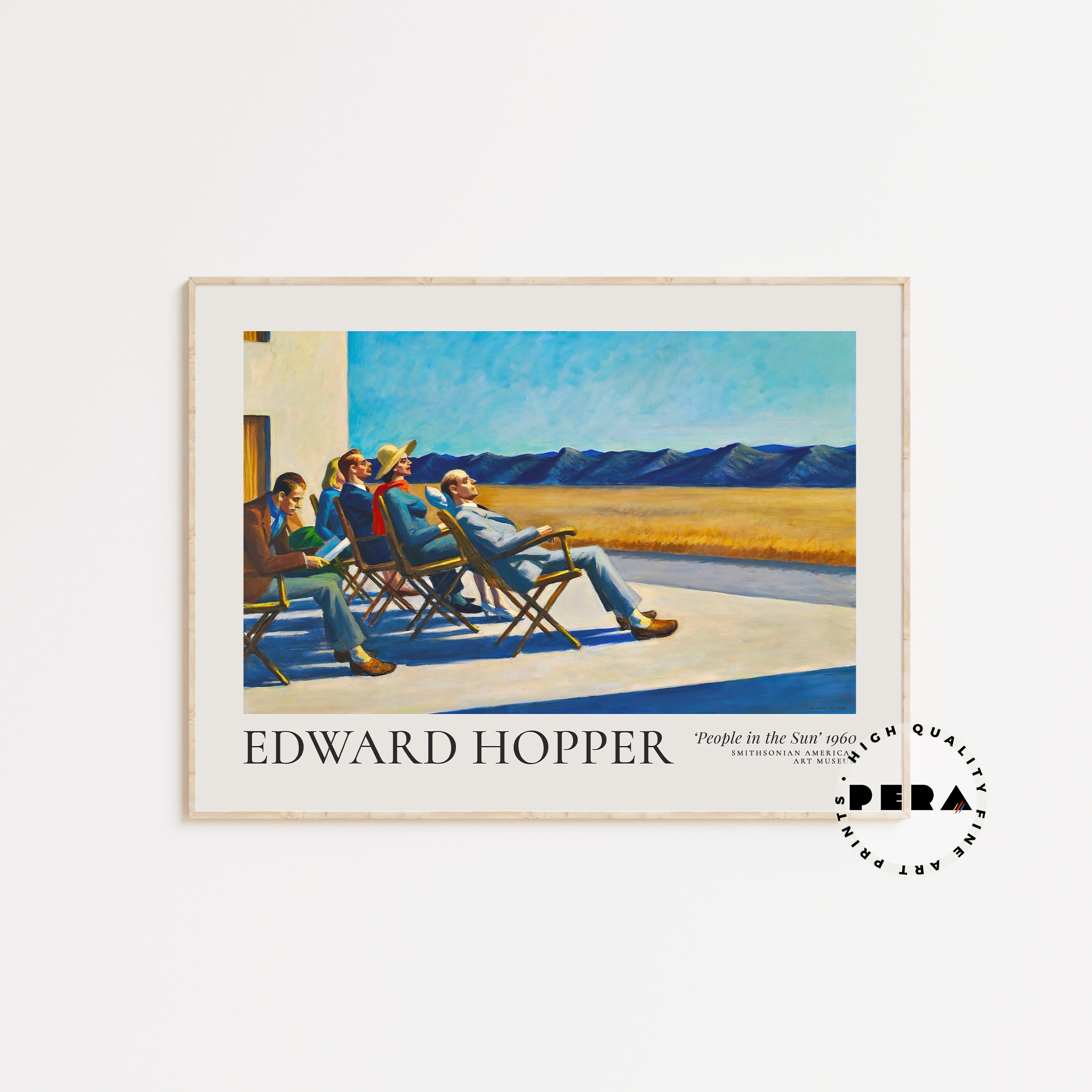 Edward Hopper - People in the Sun Poster, Ausstellungsposter, Vintage ...