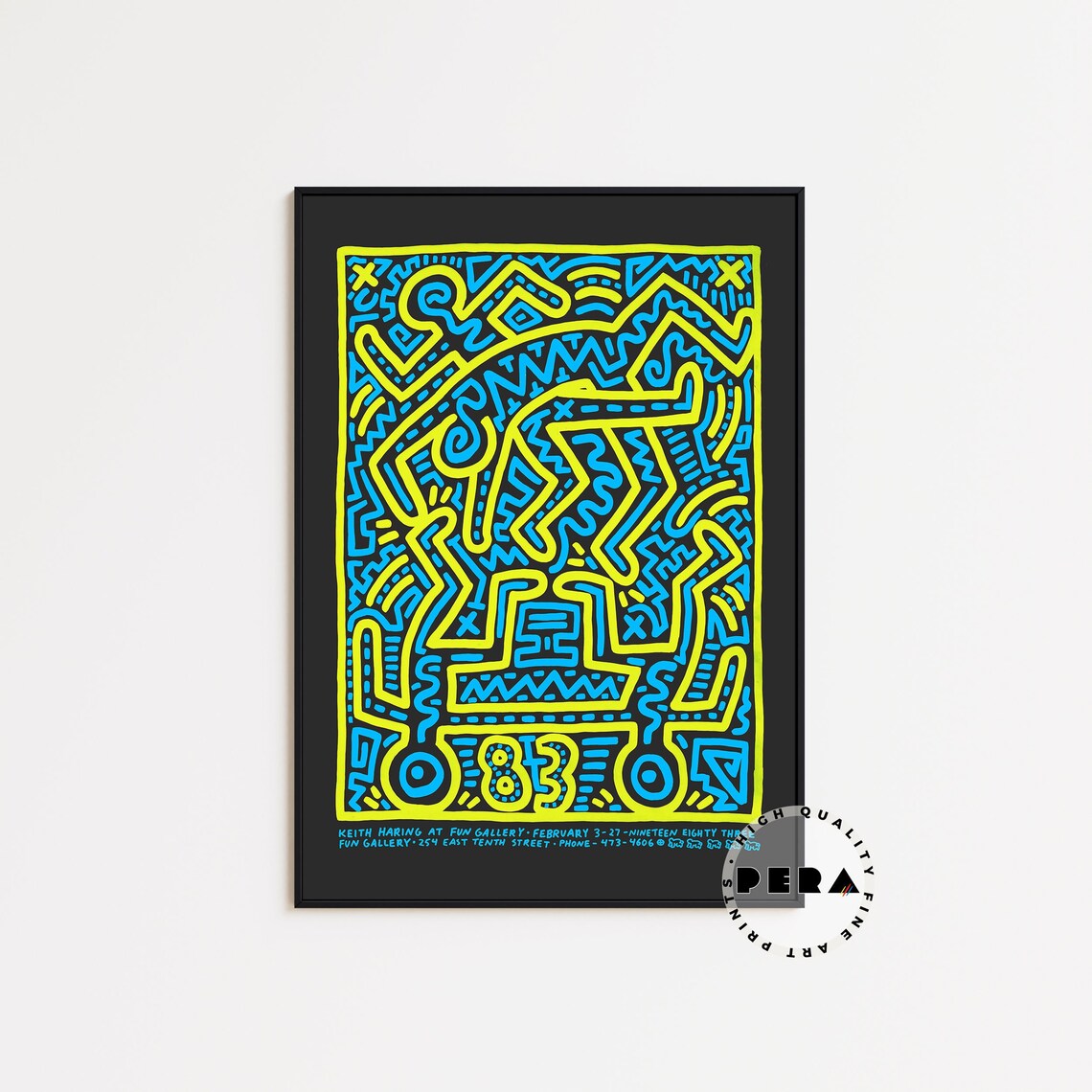 Keith Haring Fun Gallery Poster Modern Art Print Pop Art | Etsy