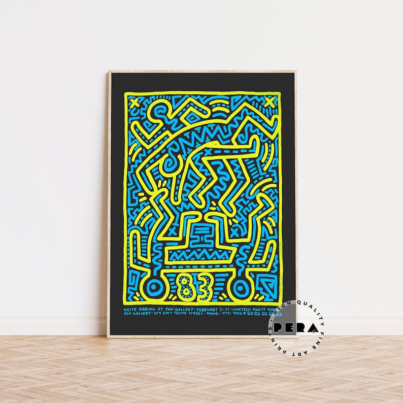 Keith Haring Fun Gallery Poster Modern Art Print Pop Art - Etsy