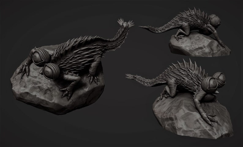 Basilisk Miniature 3d Printing Stl File Digital Etsy