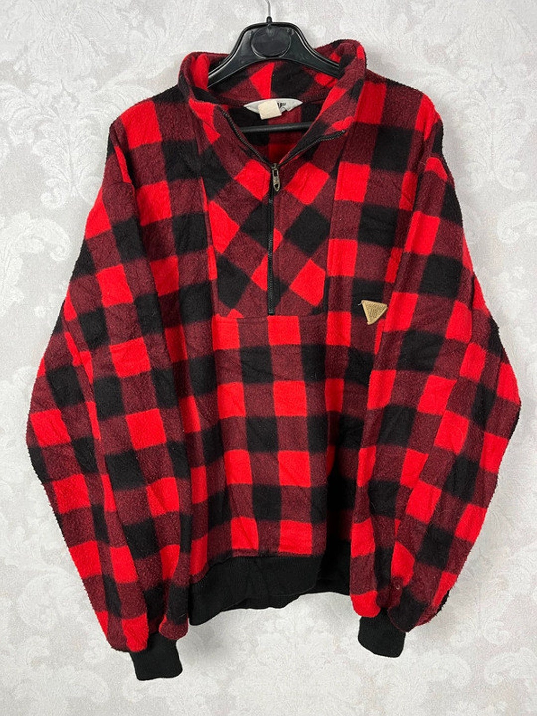 Vintage English Fleece Sweater Checked Lumberjack - Etsy