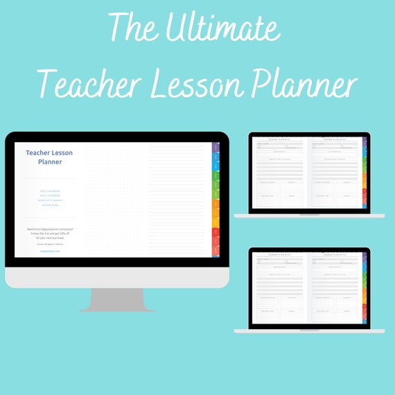 Digital Teacher Lesson Planner for Goodnotes Notability | Etsy