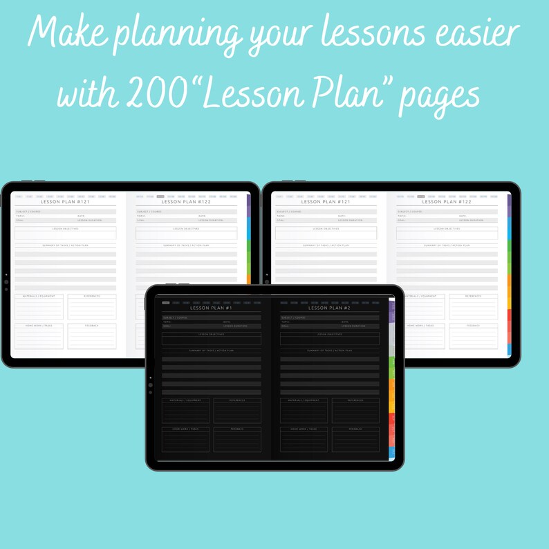 Digital Teacher Lesson Planner for Goodnotes, Notability, Noteshelf ...