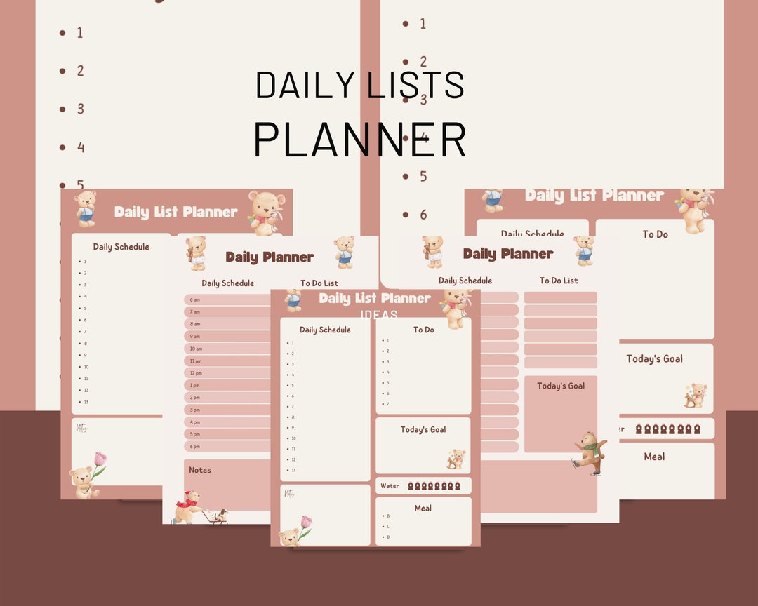 EDITABLE DAILY PLANNER to Do List Printable Productivity Day Planner ...
