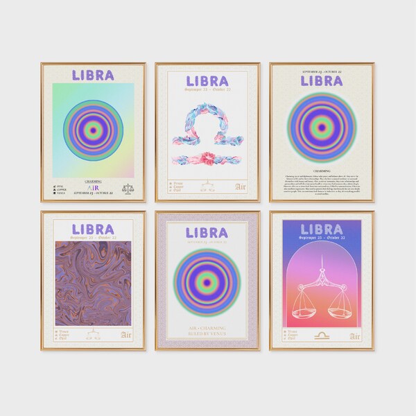 Libra Print - Etsy