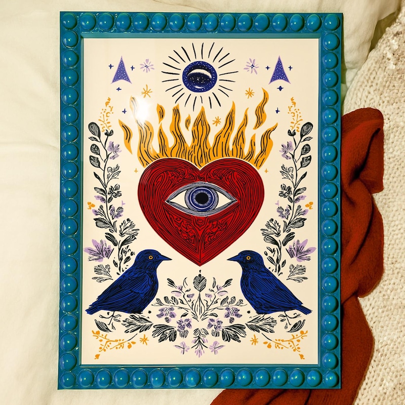 Witch Art Print Eye Flowers - Etsy