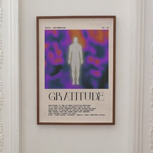Gratitude Poster, Self Affirmation, Vintage Funky Wall Decor, Y2k ...