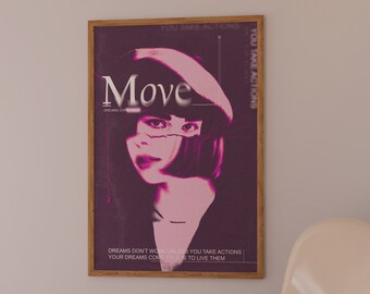 Cherry Poster Retro Wall Art 70s Psychedelic Print Funky - Etsy