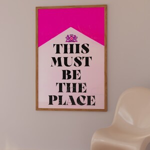 Pink Wall Art, 70s Poster, Trendy Wall Art, Psychedelic Poster ...