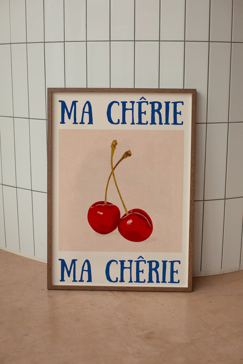 Cherry Poster: Retro 70s Psychedelic Wall Art - Etsy