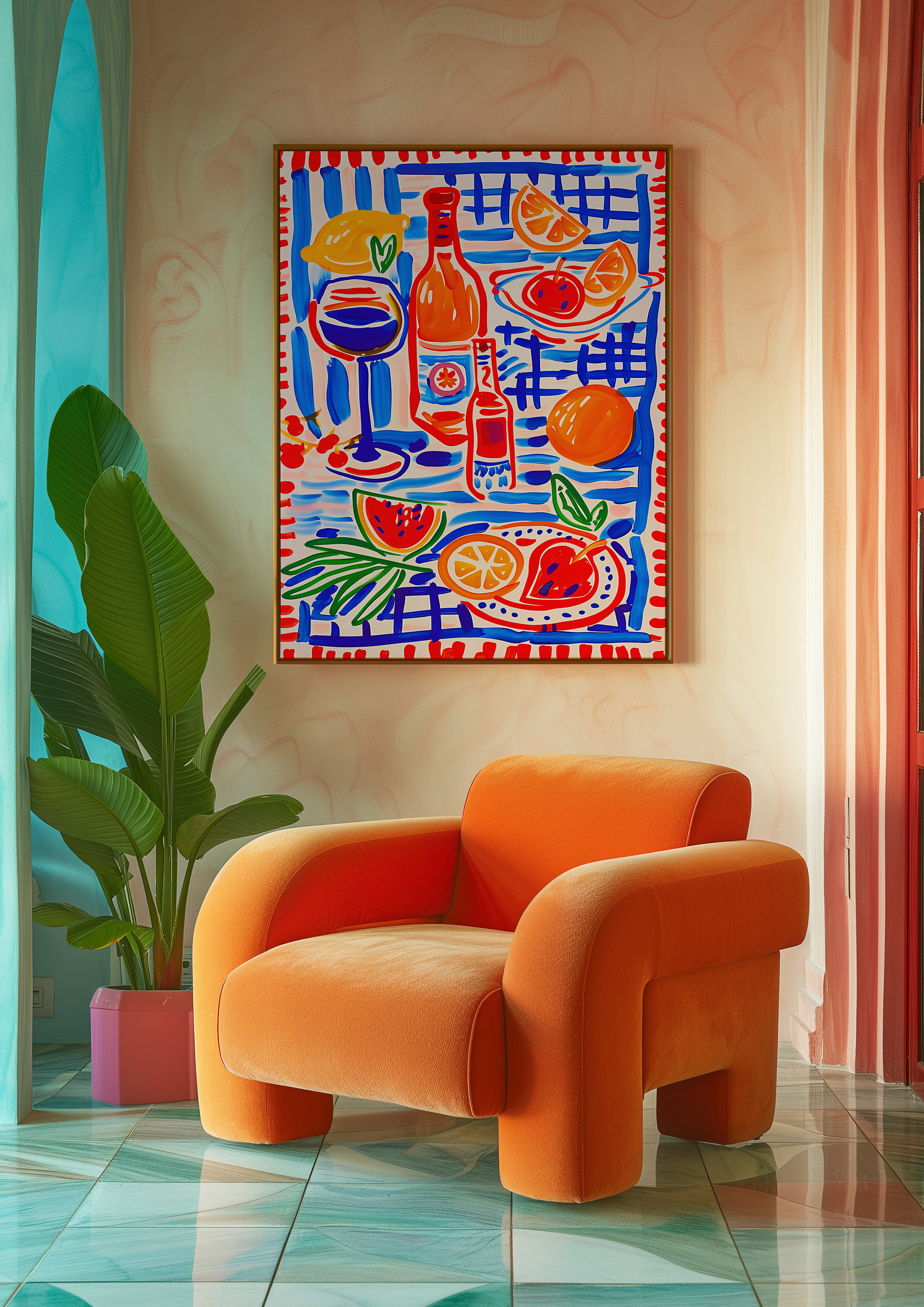 Kitsch Food Poster: Psychedelic Kitchen Wall Art - Etsy