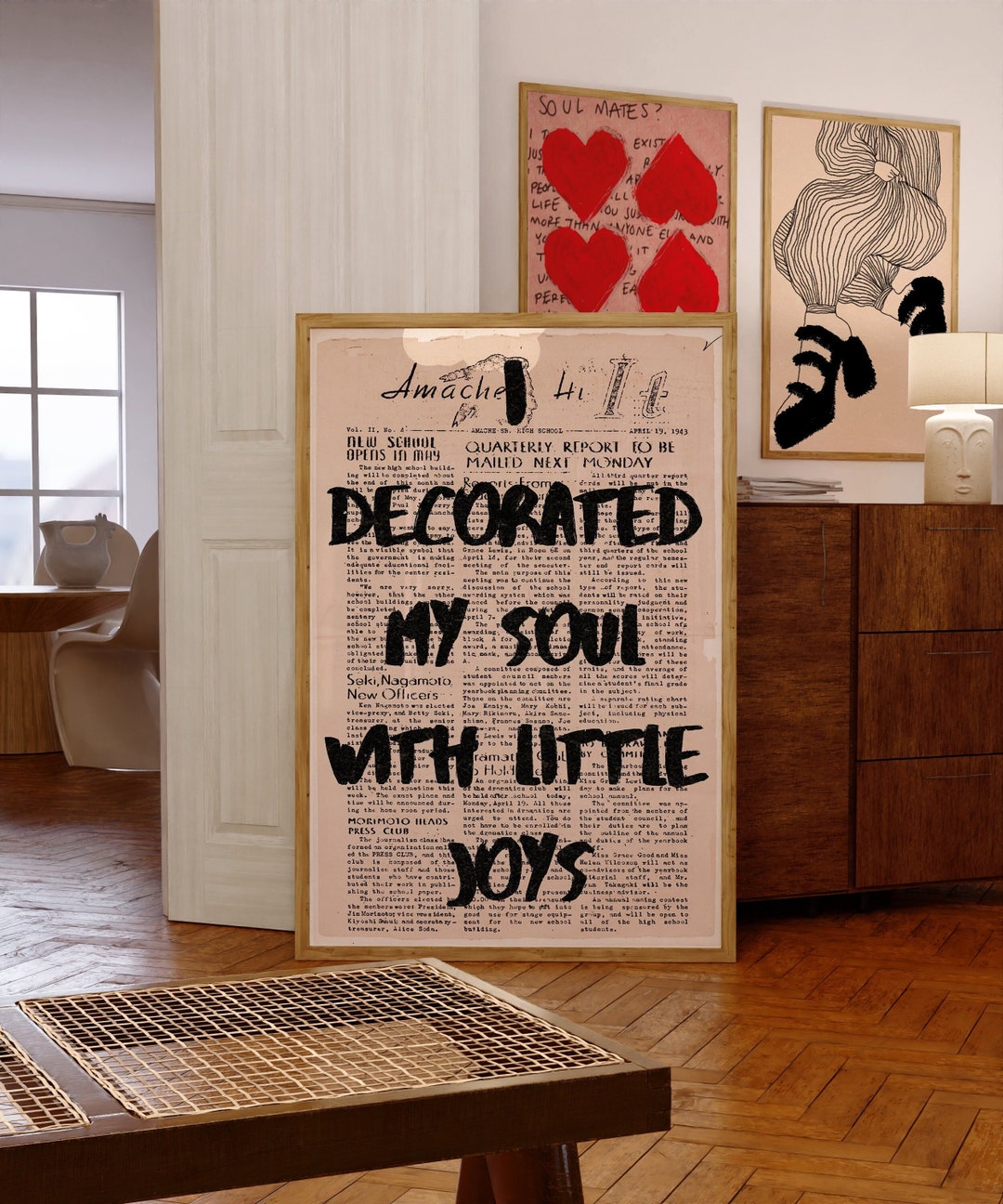 Retro Newspaper Print: 70s Psychedelic Wall Art (digital Download) - Etsy