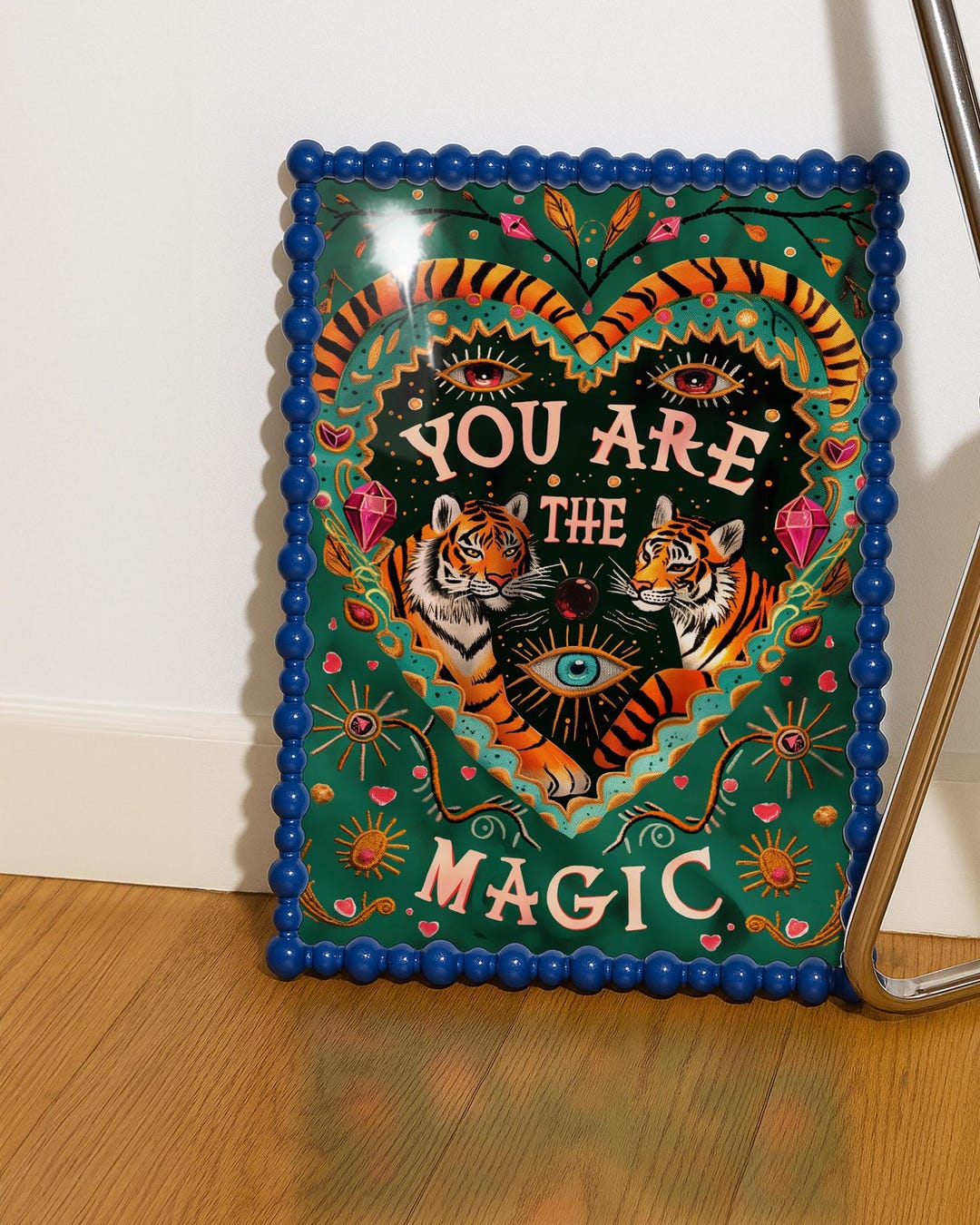Tiger Sacred Heart Art Print: Maximalist Spiritual Eye Decor (digital ...