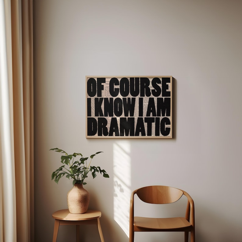 Dramatic Quote Poster: Vintage Newspaper Print (digital Download) - Etsy