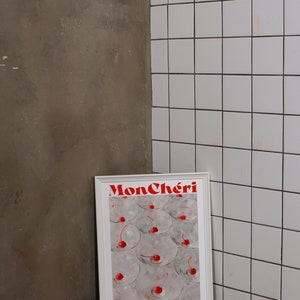 Cherry Poster, Retro Wall Art, 70s Psychedelic Print, Funky Wall Decor ...