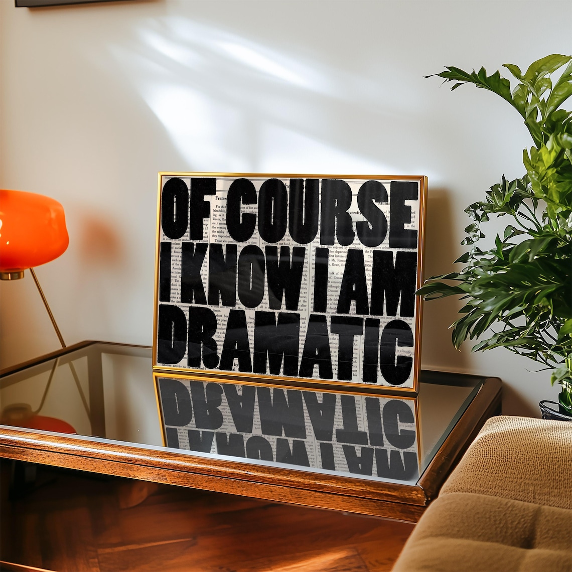 Dramatic Quote Poster: Vintage Newspaper Print (digital Download) - Etsy