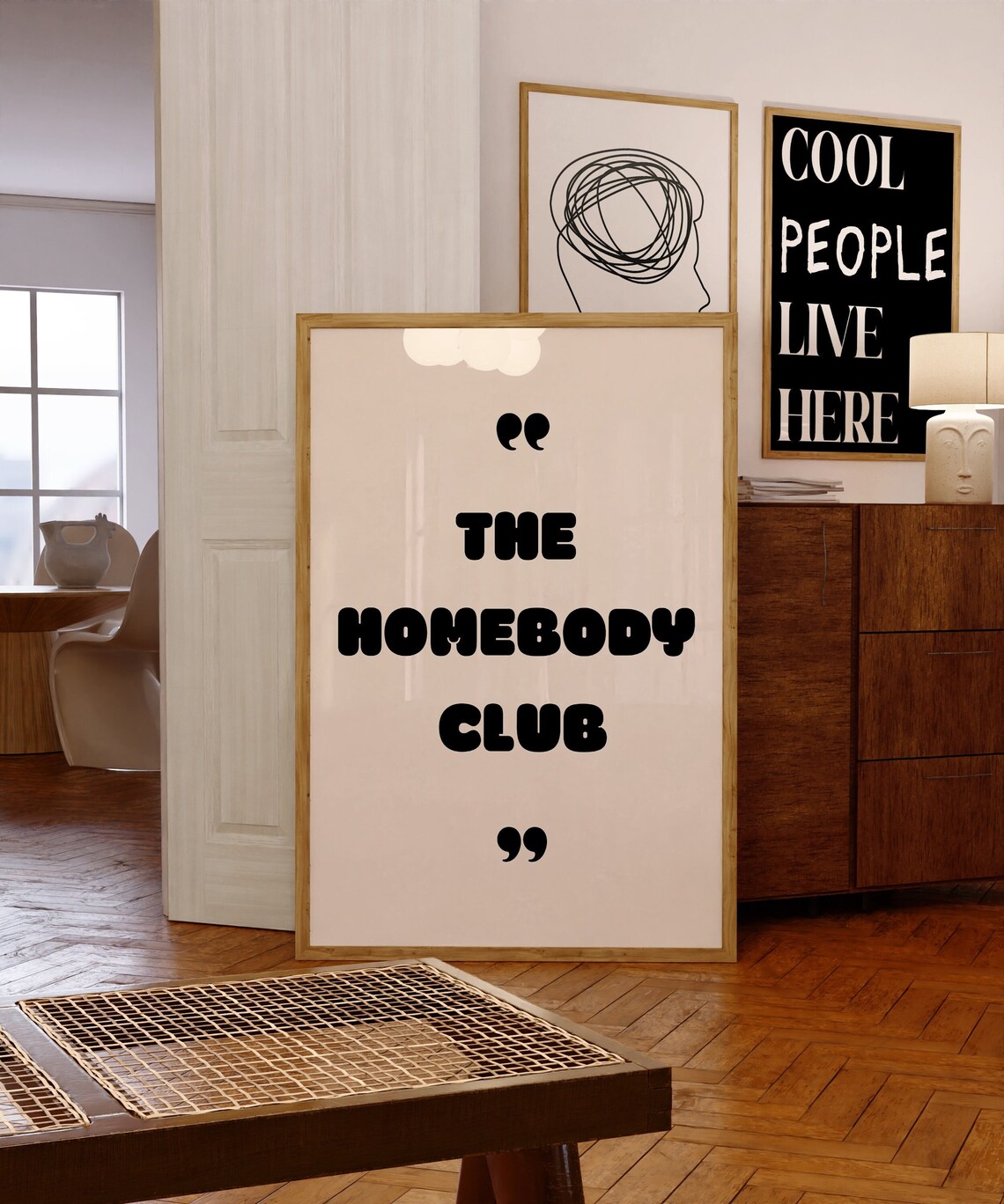 Homebody Club Poster Typography Print Wall Art Print - Etsy