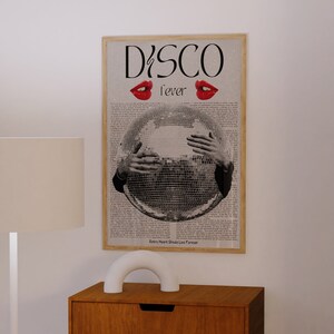 Disco Magazine Poster, 70s Wall Print, Black Wall Art, Newspaper Poster ...