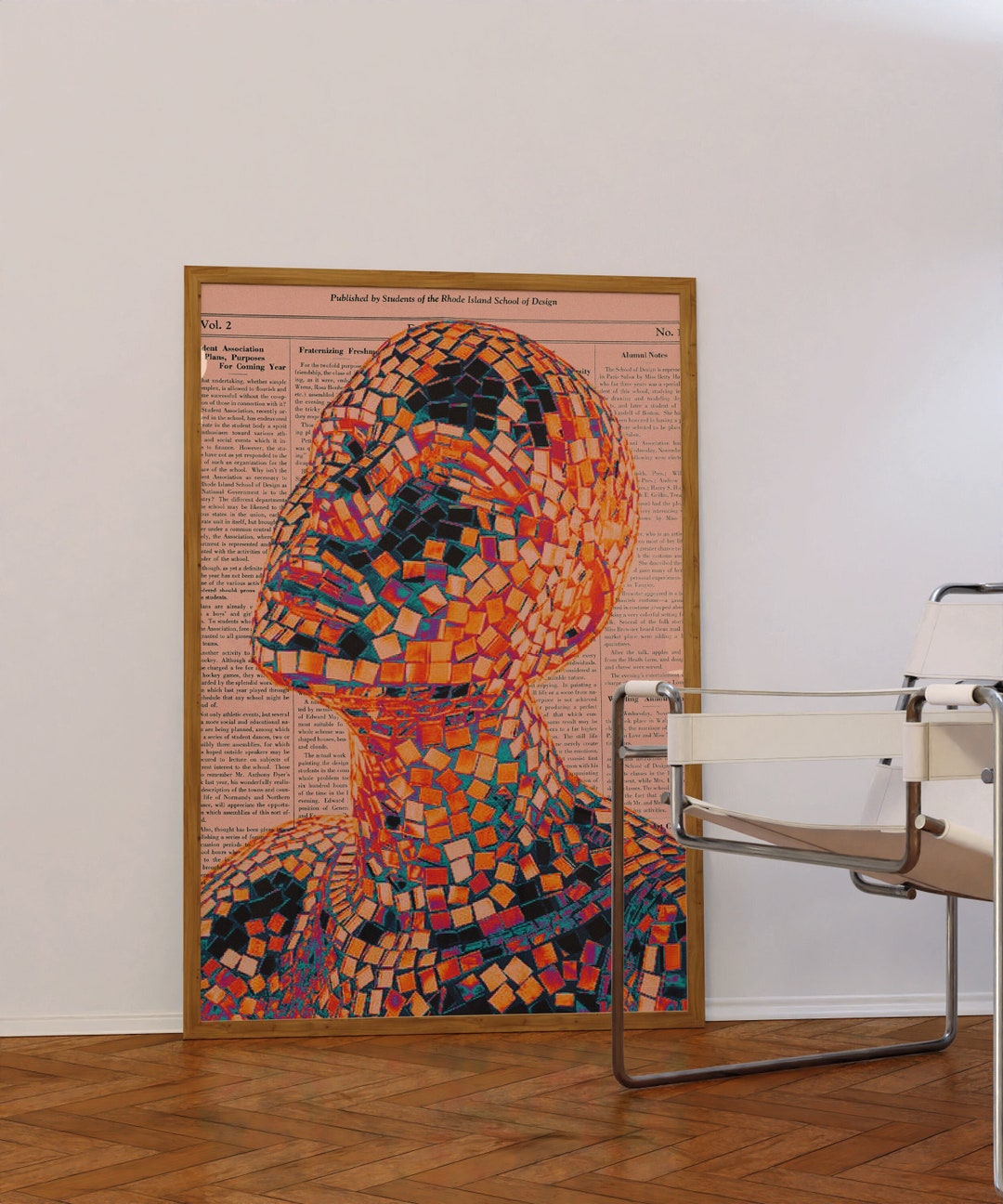 Trippy Newspaper Art Print: Psychedelic Gradient Poster - Etsy