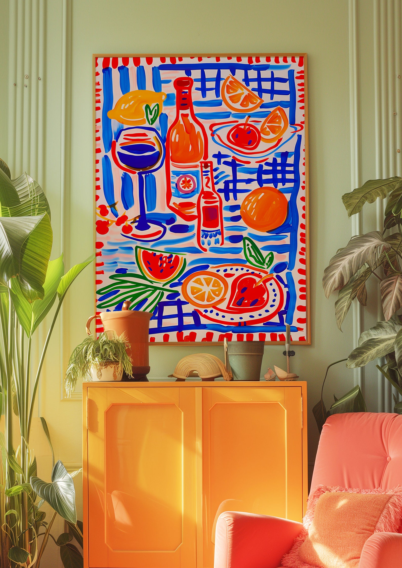 Kitsch Food Poster: Psychedelic Kitchen Wall Art - Etsy
