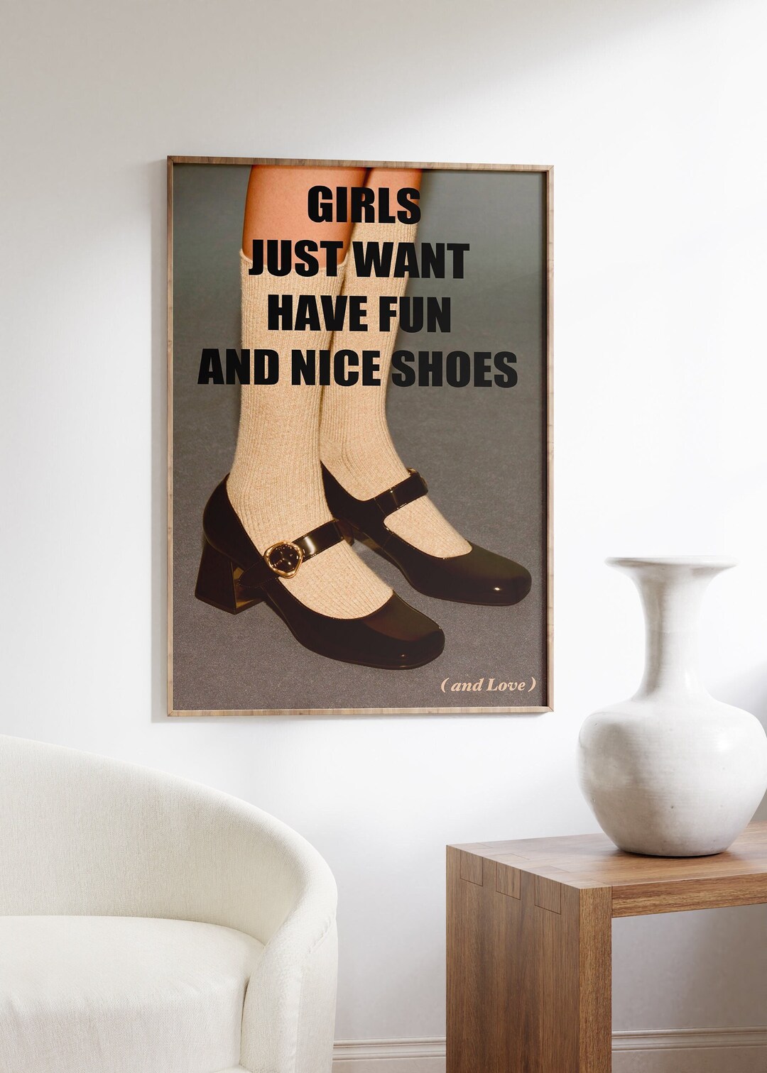 Magazine Poster, 70s Print, Black Wall Art, High Heels Poster, Dorm ...