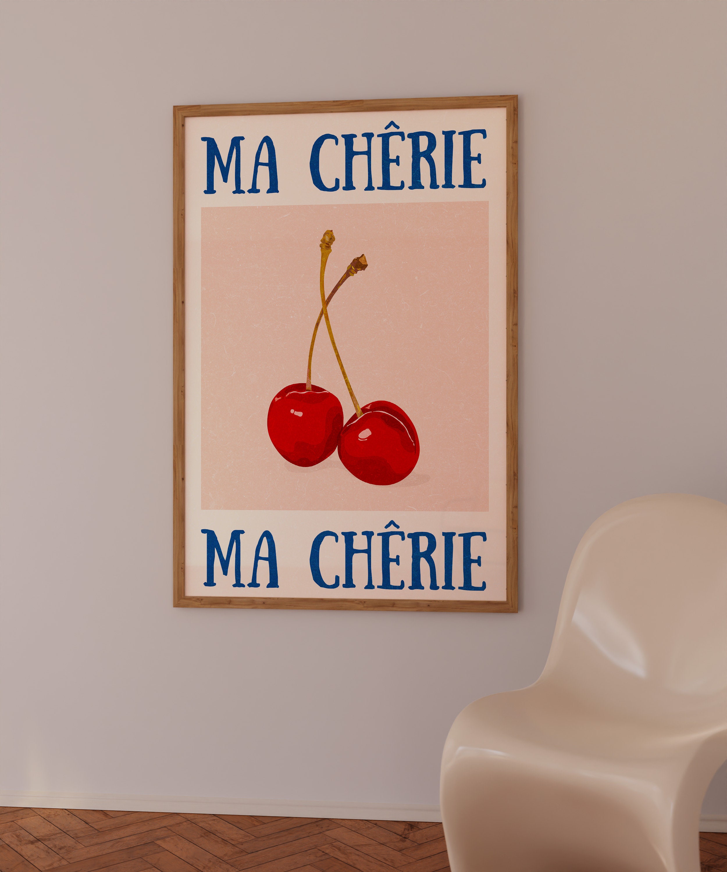 Cherry Poster Retro Wall Art 70s Psychedelic Print Funky - Etsy