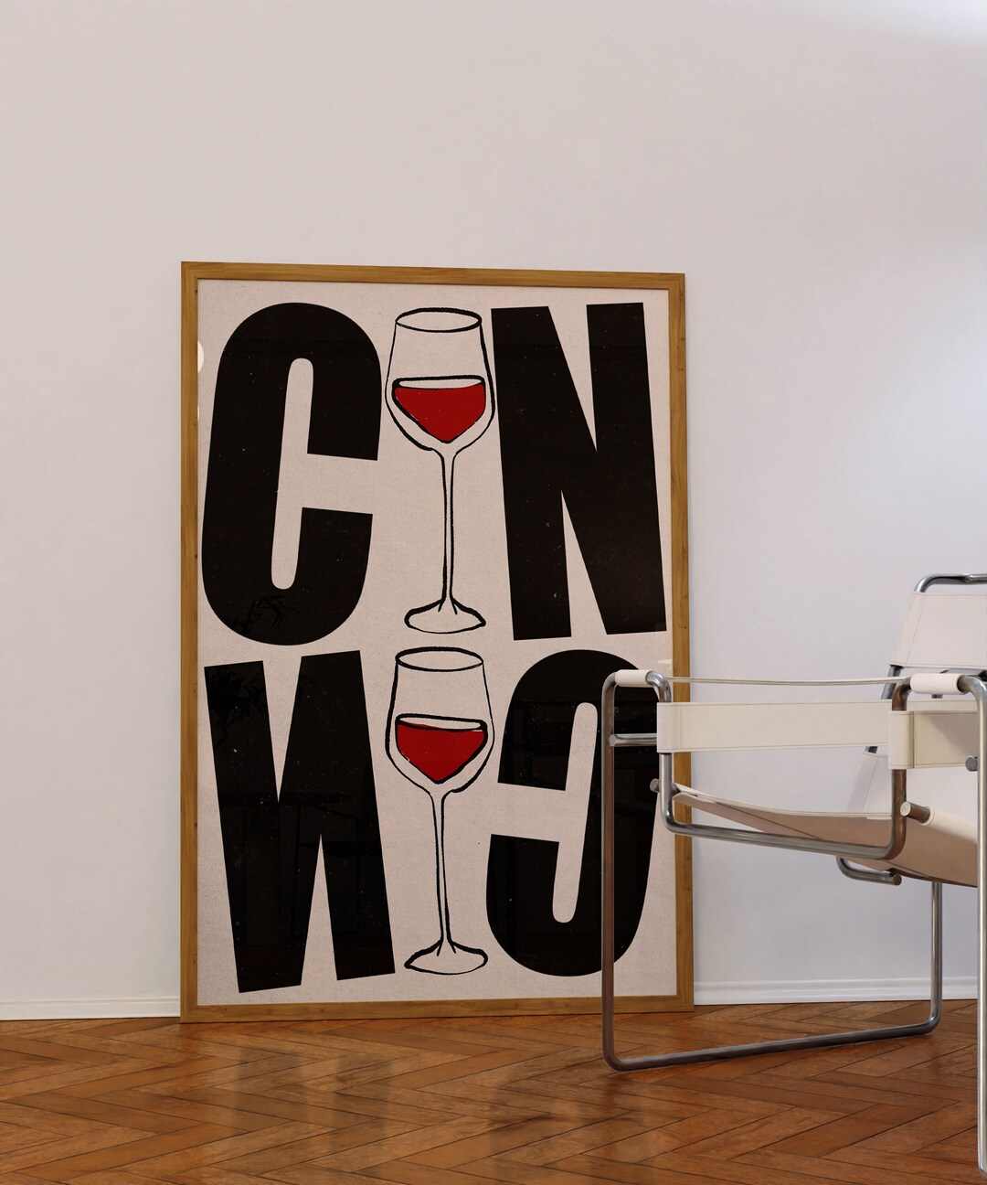 Cin Cin Poster, 70s Poster, Red Wall Art, Dinner Poster, Kitchen Wall ...