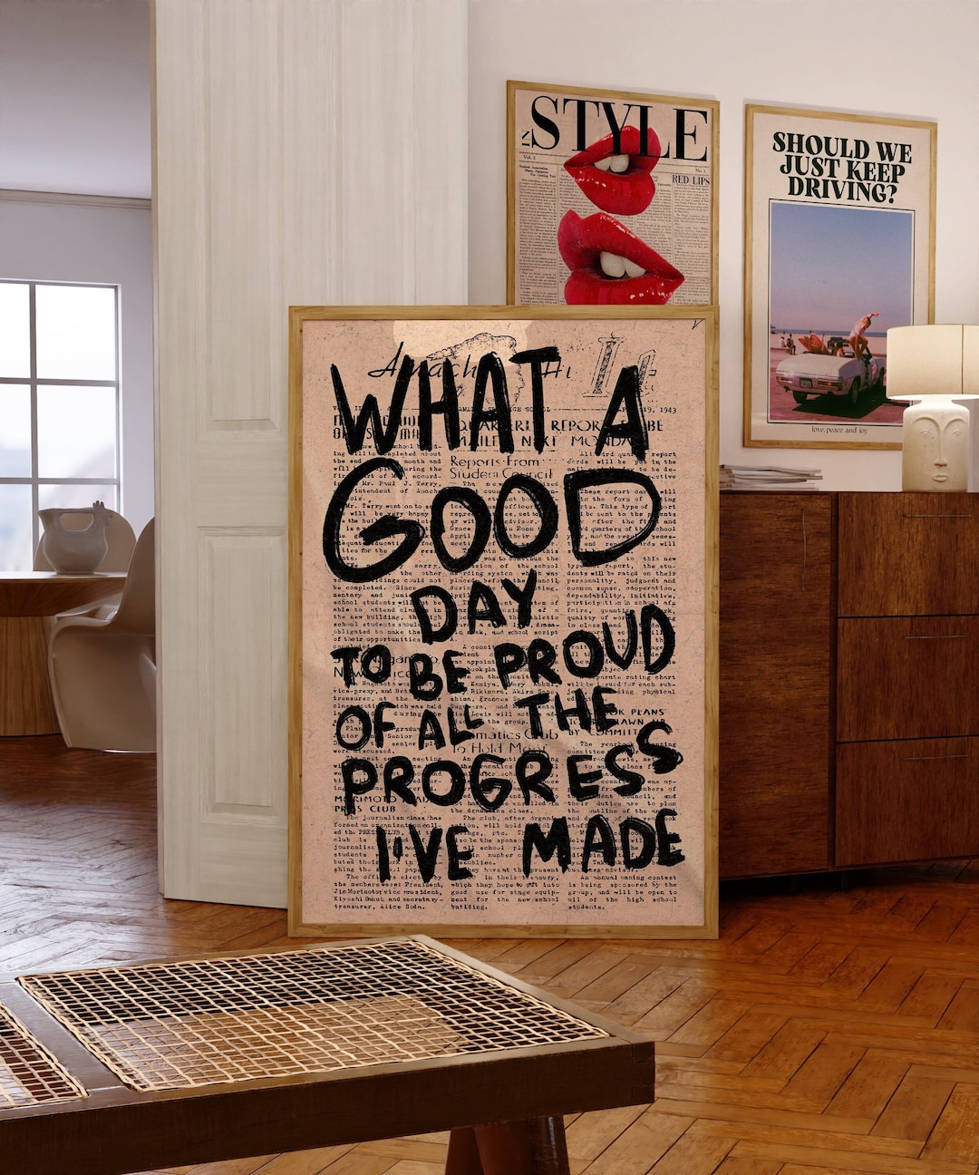 70s Typography Poster: Trendy Quote Art, Psychedelic Print (digital ...