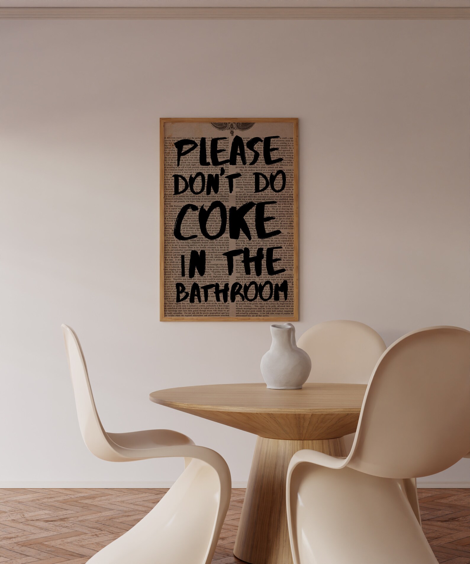 Trippy Typography Art Print: Retro Newspaper Psychedelic Poster ...