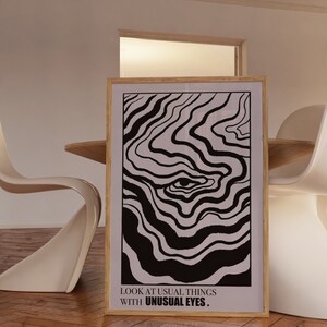 Affirmation Poster, 70s Poster, Black Wall Art, Trippy Wall Art, Hippie ...