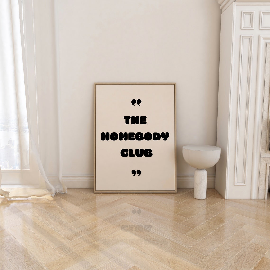 Homebody Club Poster Typography Print Wall Art Print - Etsy