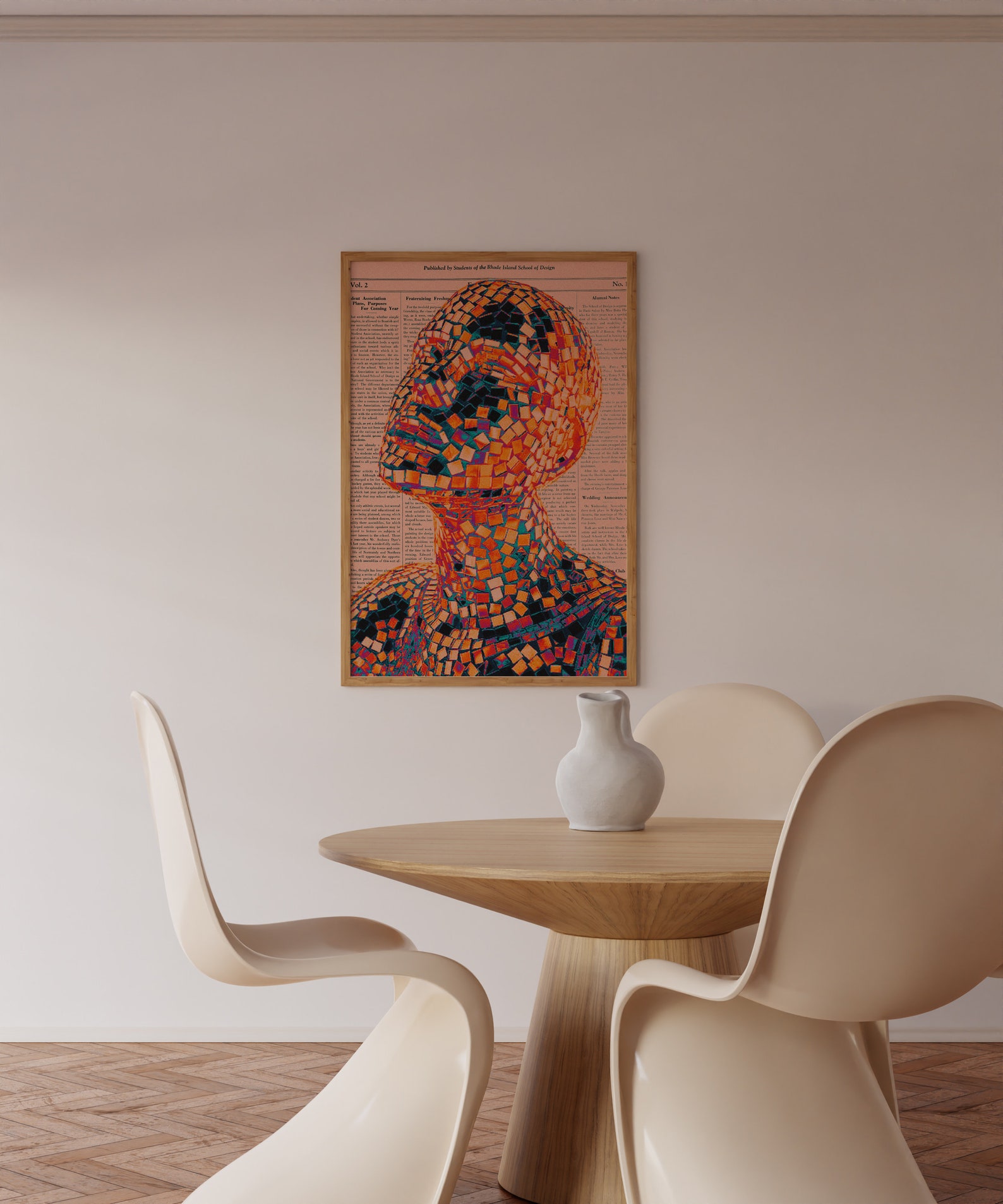 Trippy Newspaper Art Print: 70s Psychedelic Gradient Poster (digital ...