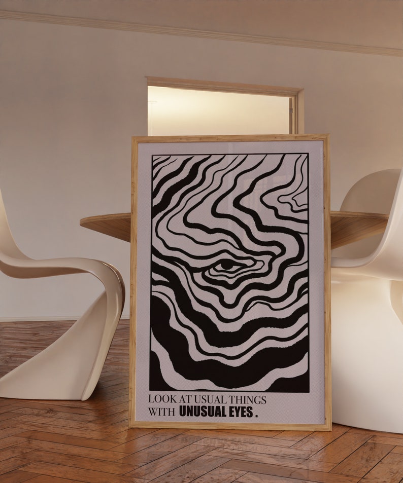 Psychedelic Eye Art Print: 70s Retro Home Decor - Etsy