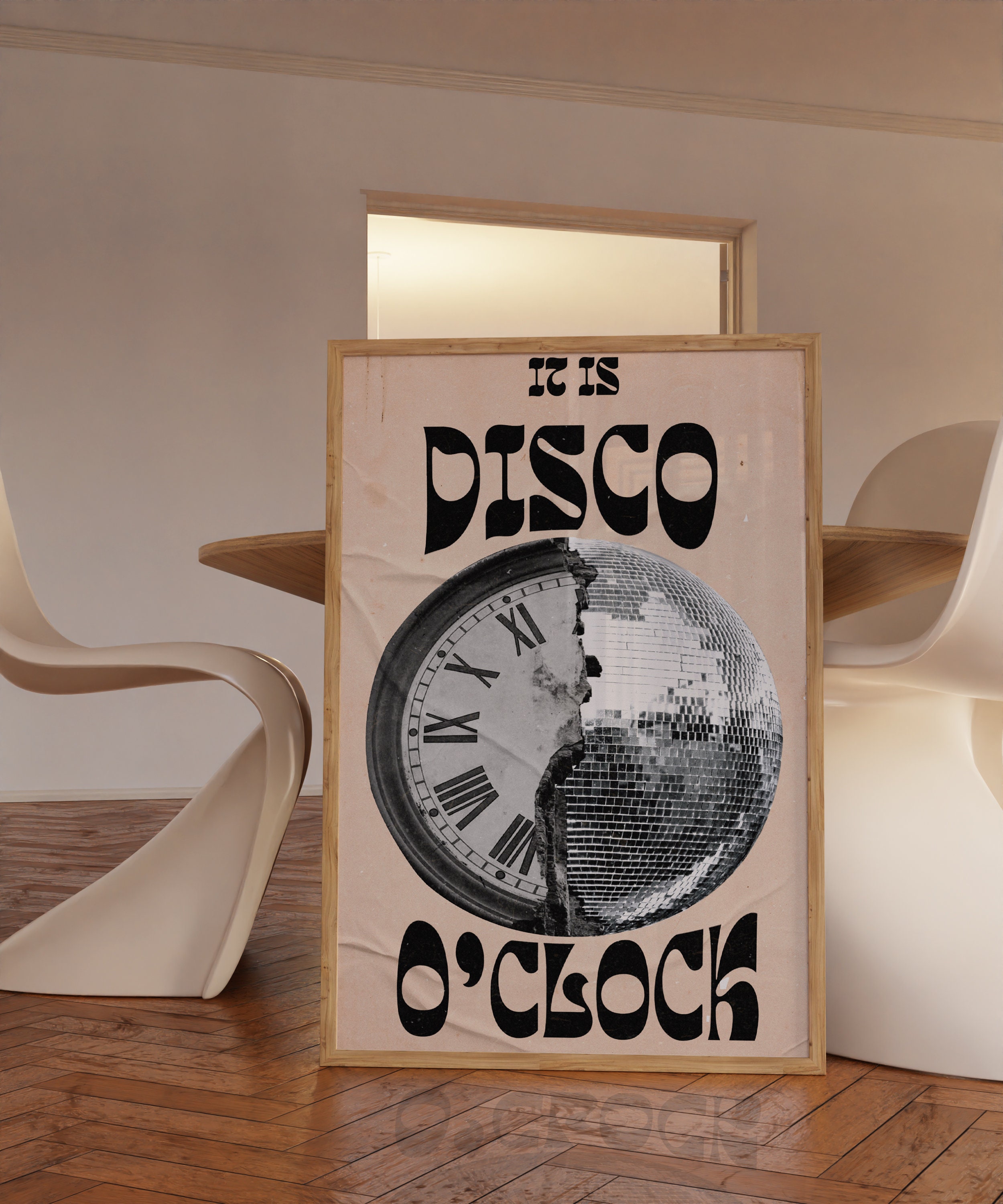 Party Poster 70s Wall Art Trendy Wall Art Disco Ball Print - Etsy