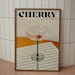 Cherry Poster, Retro Wall Art, 70s Psychedelic Print, Funky Wall Decor ...