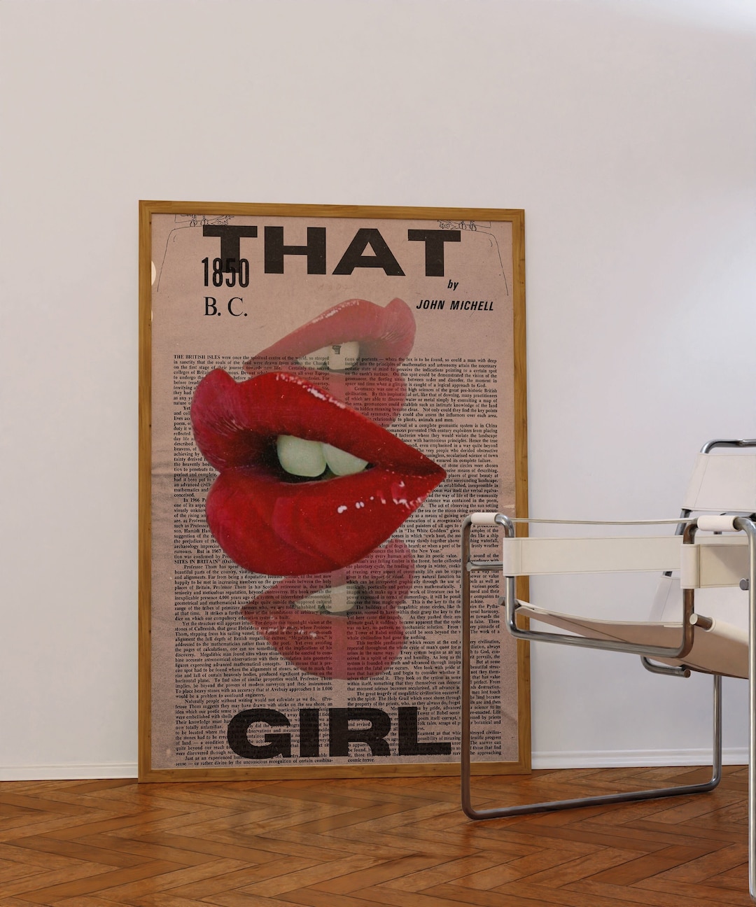 Vogue Magazine Poster, 70s Wall Print, Red Wall Art, Newspaper Poster ...