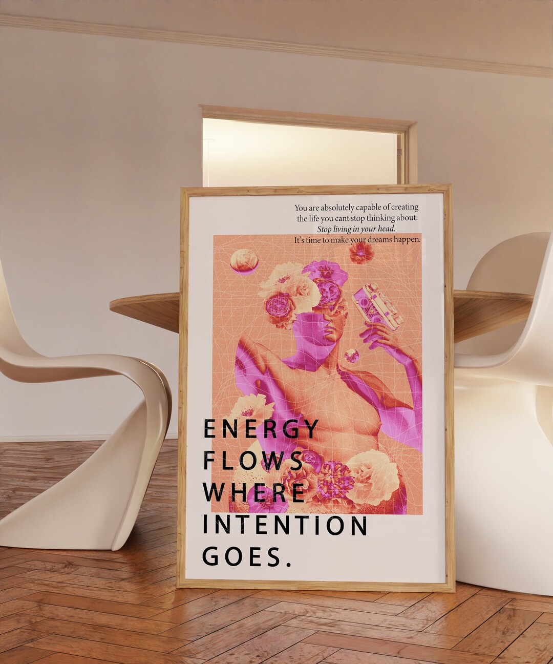 Gradient Wall Art, Affirmation Aura Poster, Psychedelic Poster, 70s ...