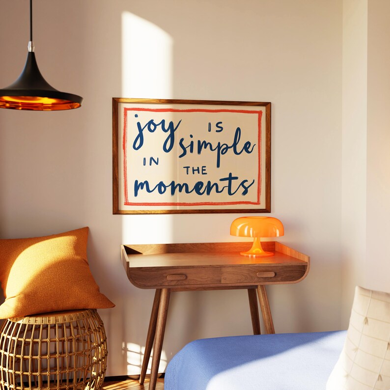 Handwritten Quote Art: Positive Wall Decor, Minimal Typography Print ...