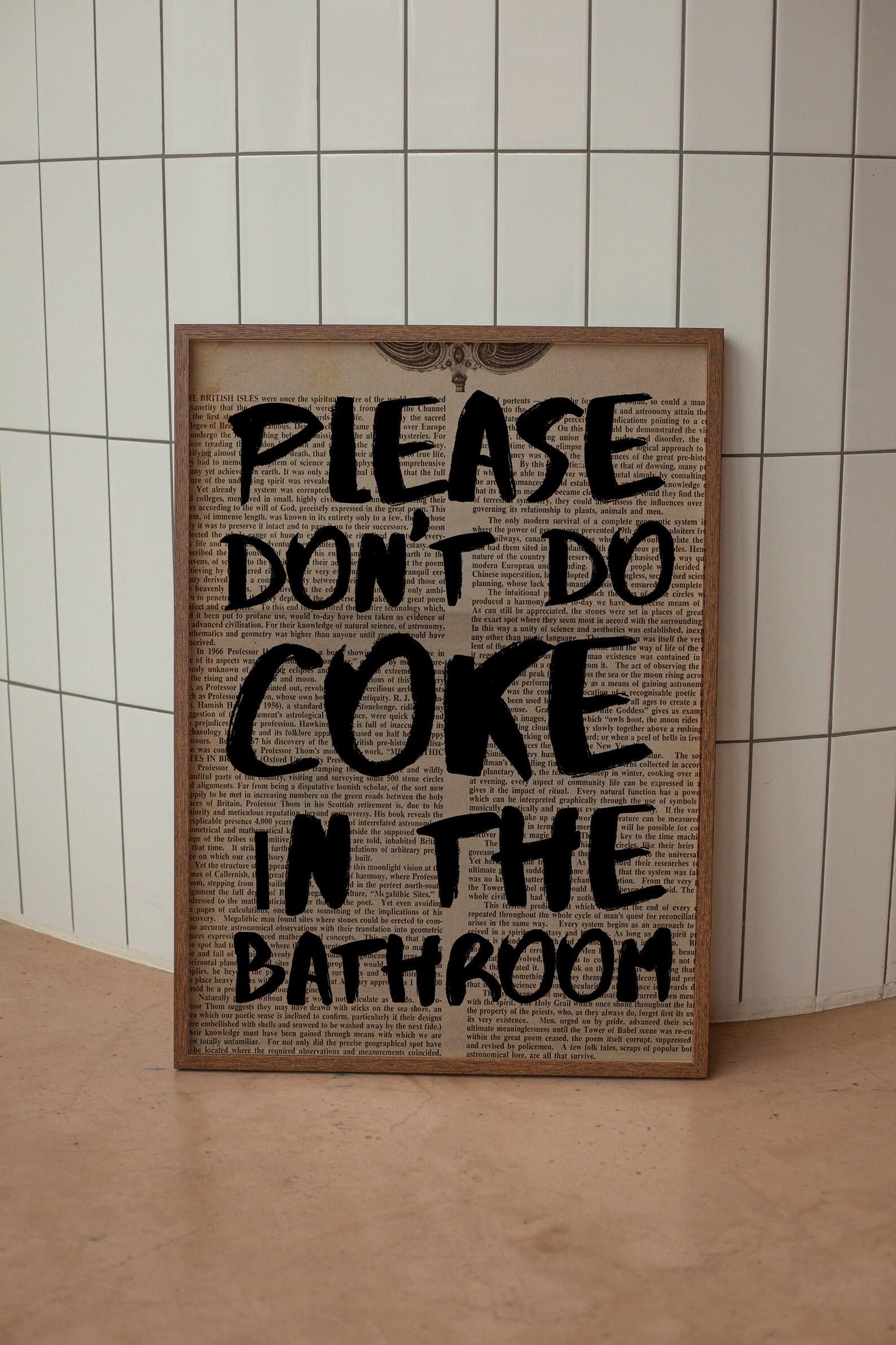 Trippy Typography Art Print: Retro Newspaper Psychedelic Poster ...
