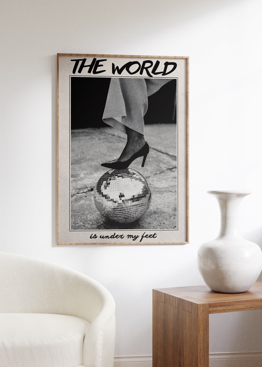 Disco Ball Poster, 70s Wall Art, Bar Poster, Black Wall Art ...