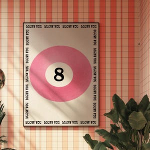 8 Pool Ball Poster, Aesthetic Apartment Print, Preppy Poster, Billiards ...