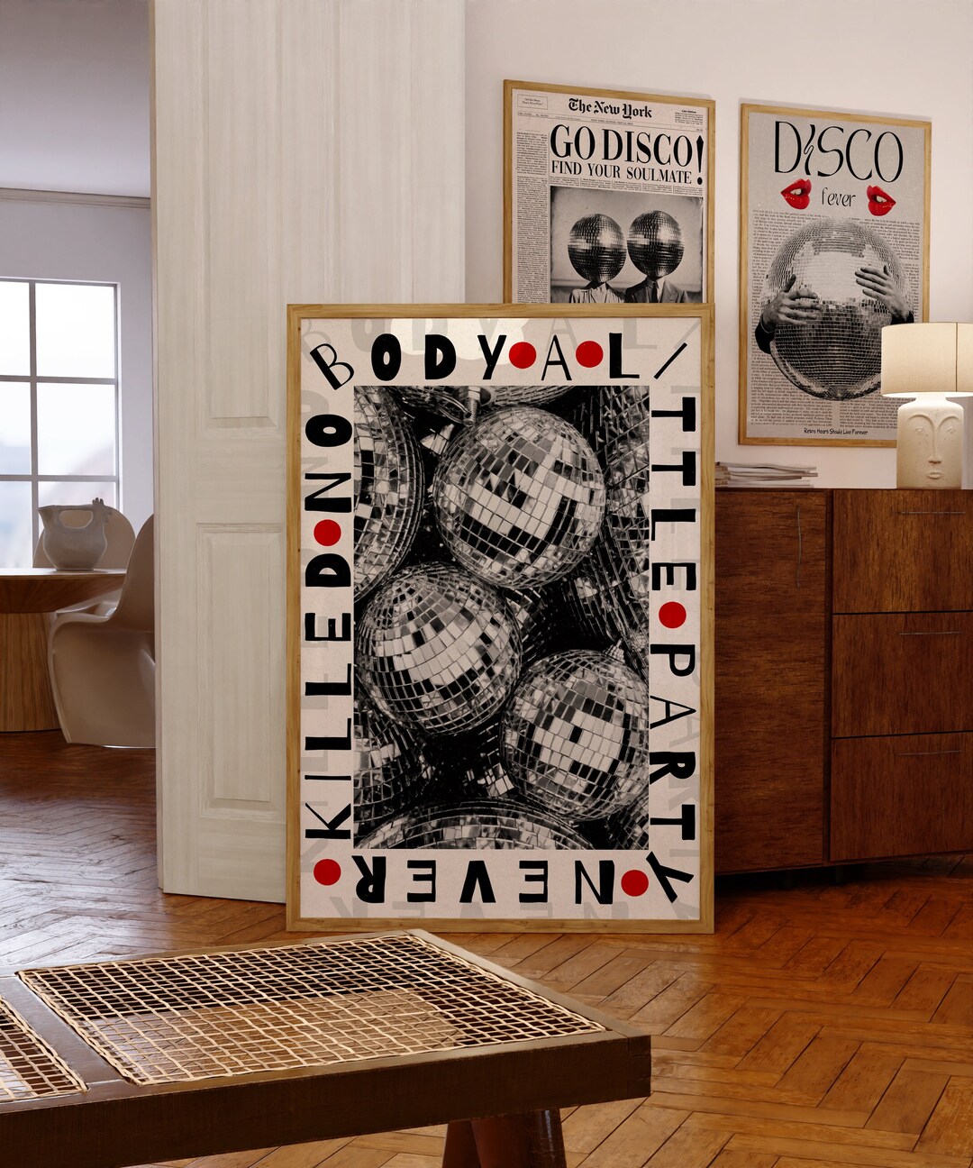 Disco Magazine Poster, 70s Wall Print, Black Wall Art, Newspaper Poster ...