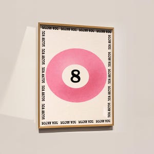 8 Pool Ball Poster, Aesthetic Apartment Print, Preppy Poster, Billiards ...