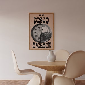 Party Poster, 70s Wall Art, Trendy Wall Art, Disco Ball Print ...