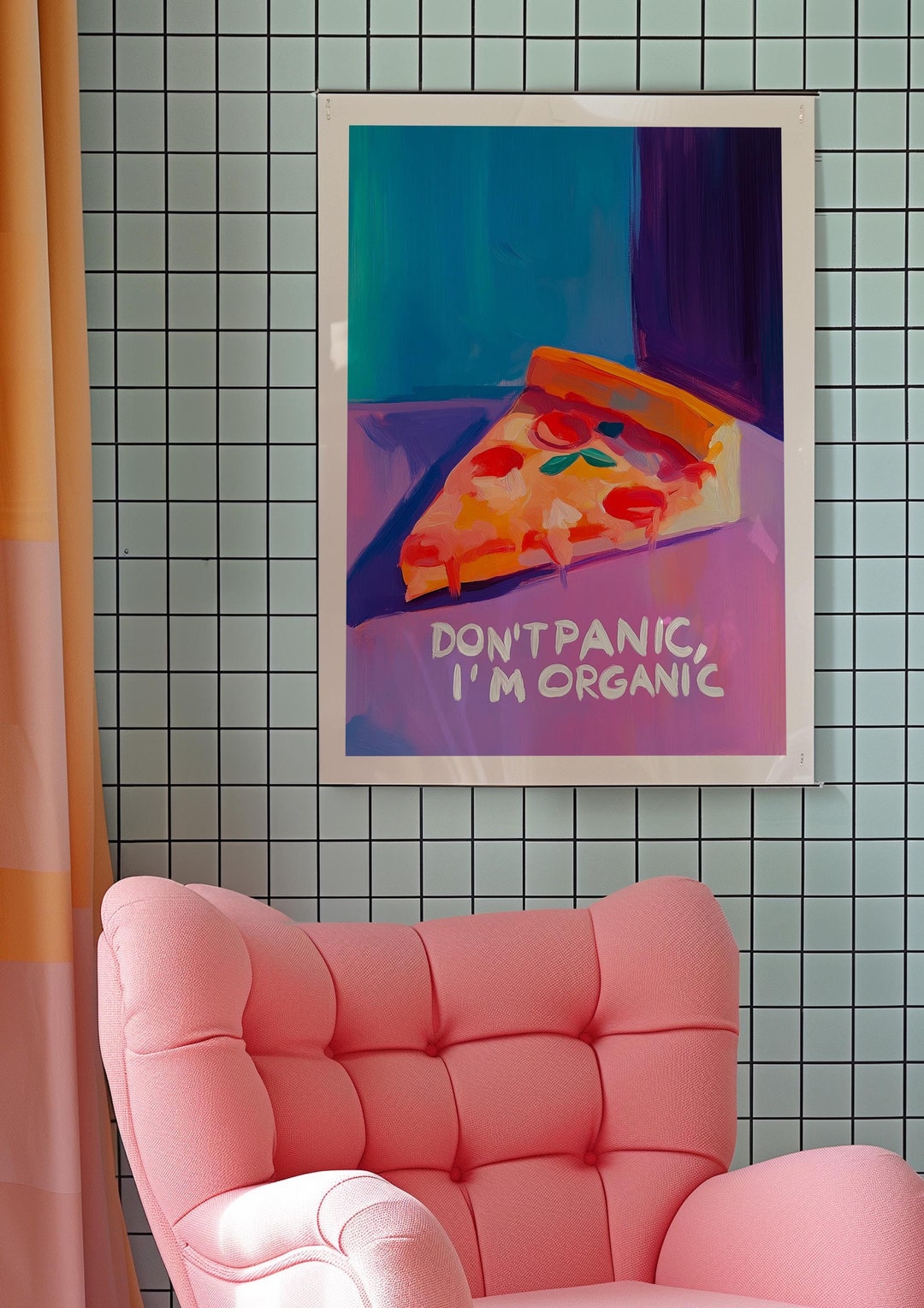 Trendy Pizza Art Print: Kitchen Wall Decor - Etsy