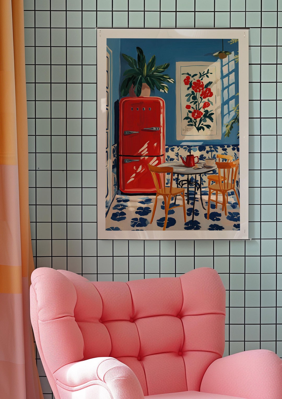 Matisse Kitchen Print: Red Refrigerator, Kitsch Home Decor - Etsy