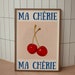 Cherry Poster, Retro Wall Art, 70s Psychedelic Print, Funky Wall Decor ...