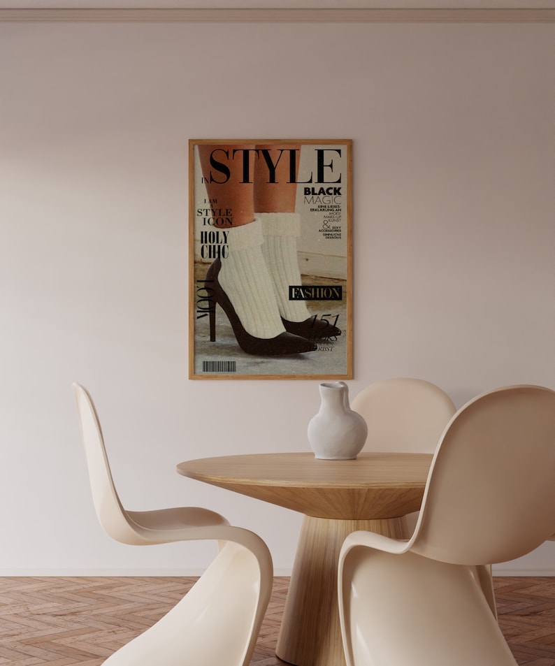 70s Style Magazine Cover Print, High Heels Poster (digital Download ...