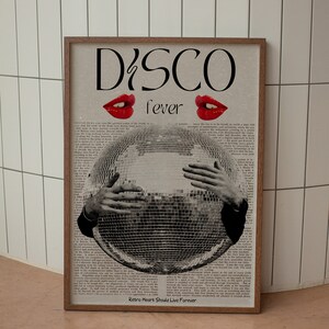 Disco Magazine Poster, 70s Wall Print, Black Wall Art, Newspaper Poster ...
