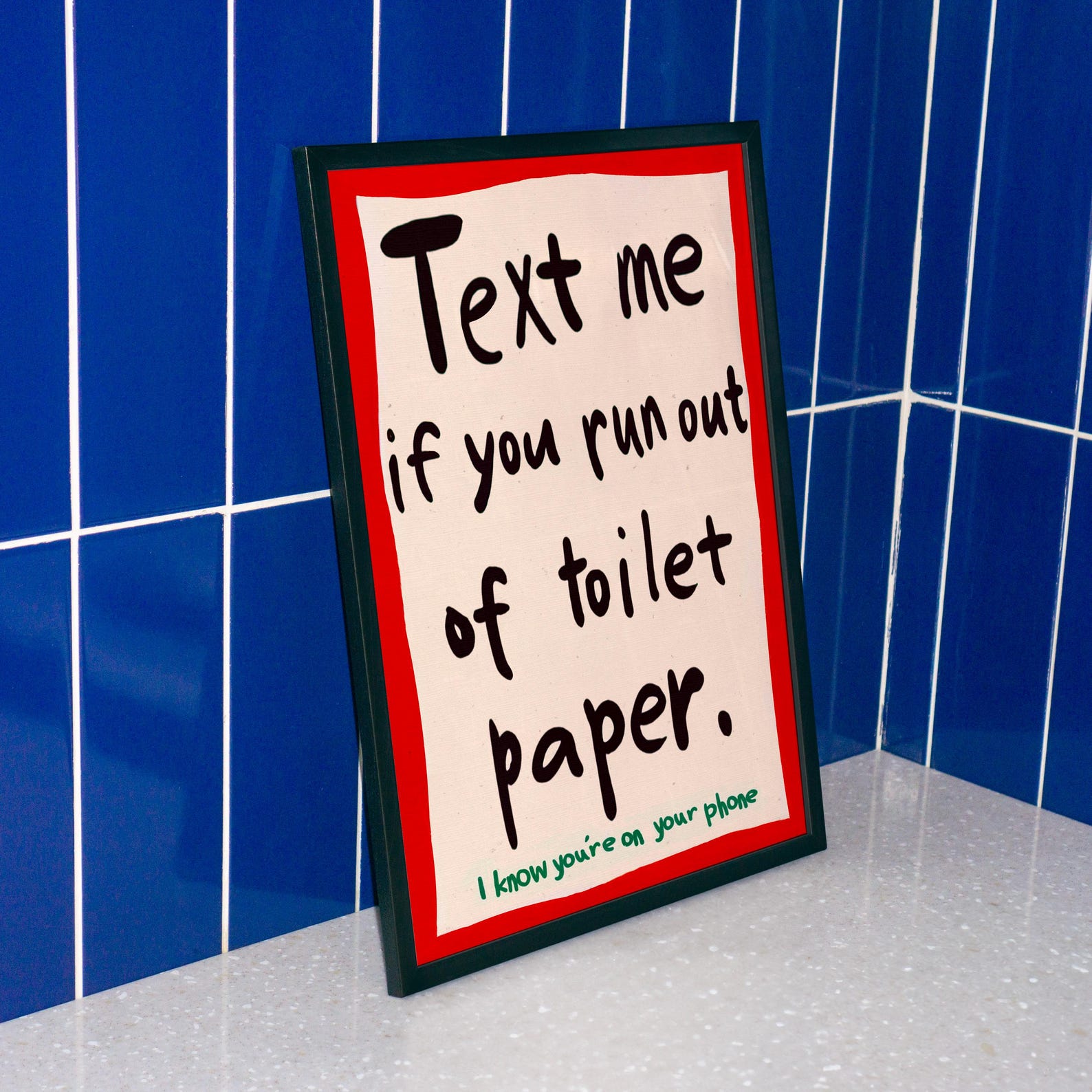 Funny Bathroom Art Print: Text Me Toilet Paper Poster - Etsy